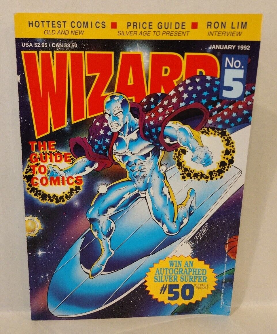 Wizard The Guide to Comics 5 (1992) Magazine Silver Surfer Issue w Pos ...